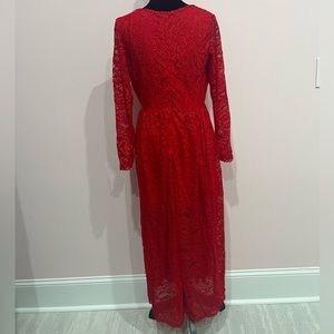 Dresses | Red Lace Dress | Poshmark